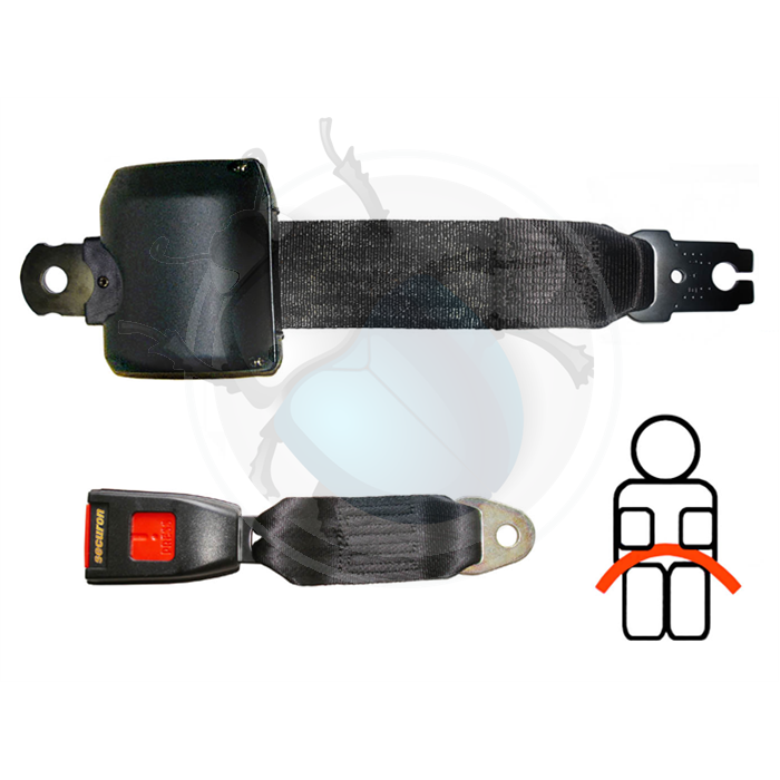 Sicherheitsgurt VW Käfer / Karmann Ghia schwarz 2 Punkt Mit E ...